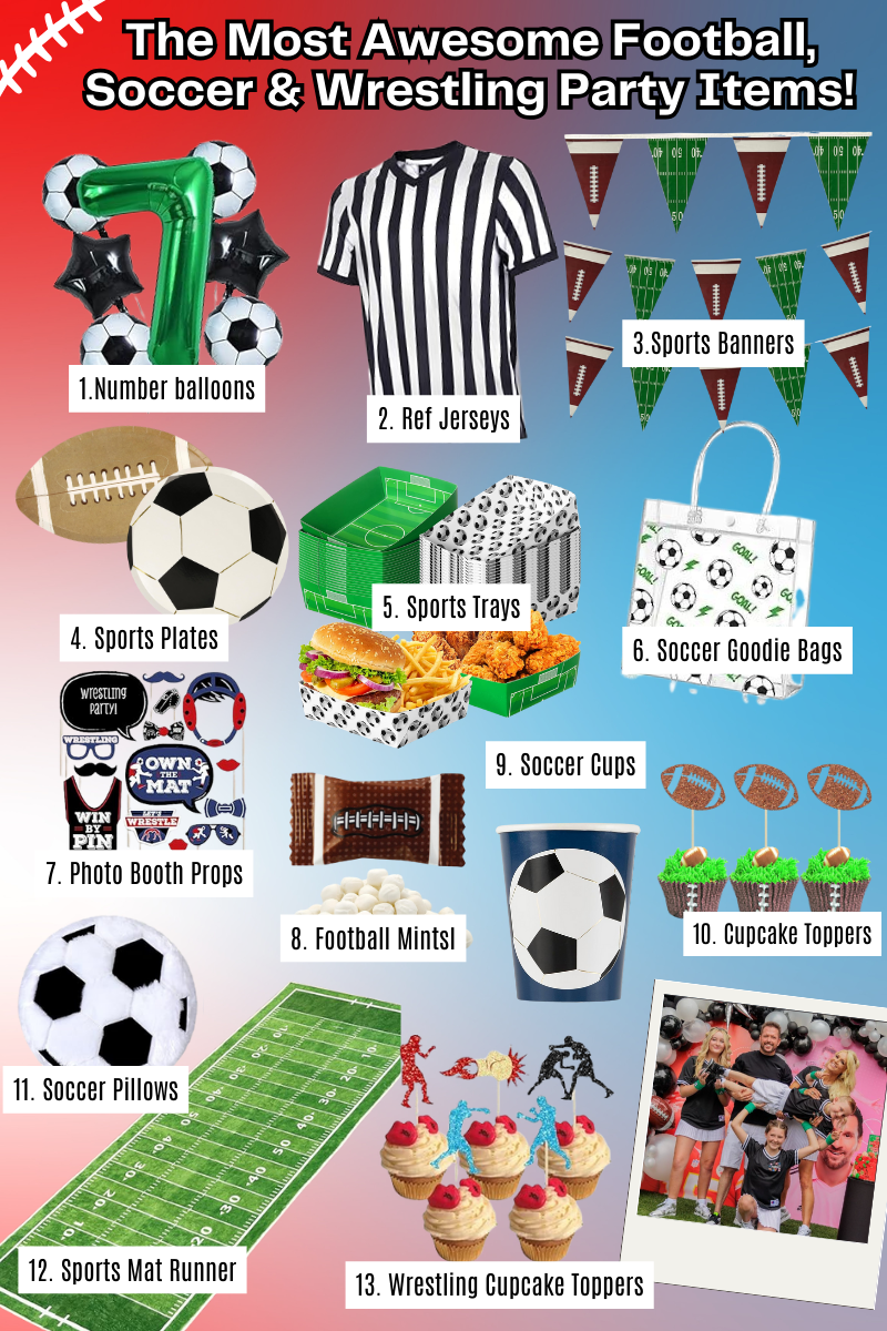 The Most Awesome Football, Soccer & Wresting Party Items! – How To Be ...